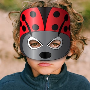Ladybird Mask Printable, Paper DIY for Kids and Adults. PDF Template ...