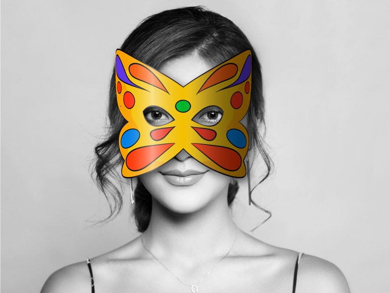 Butterfly Mask Printable Paper DIY for Kids and Adults. PDF - Etsy