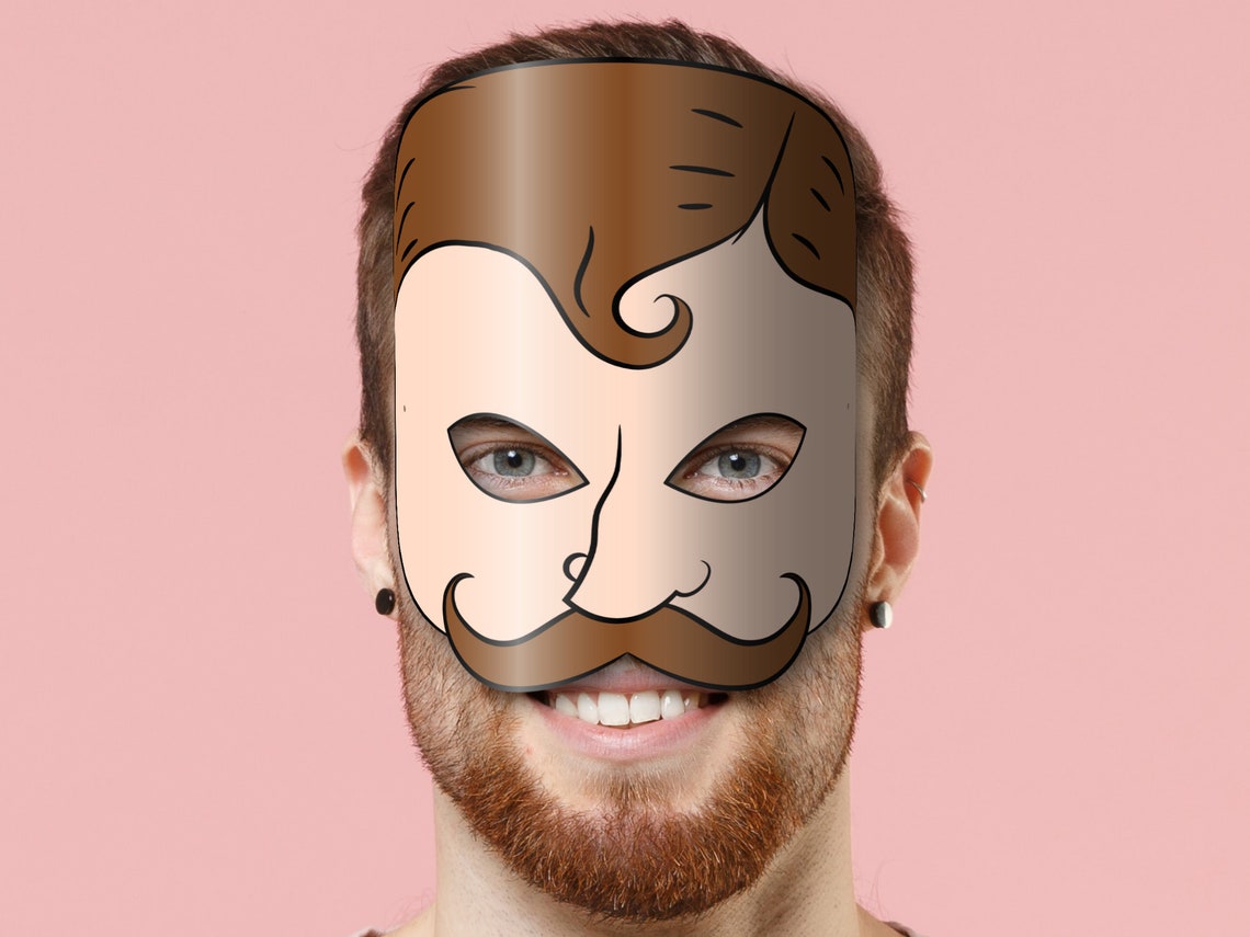 Сircus Athlete Mask Printable, Paper DIY for Kids and Adults. PDF ...