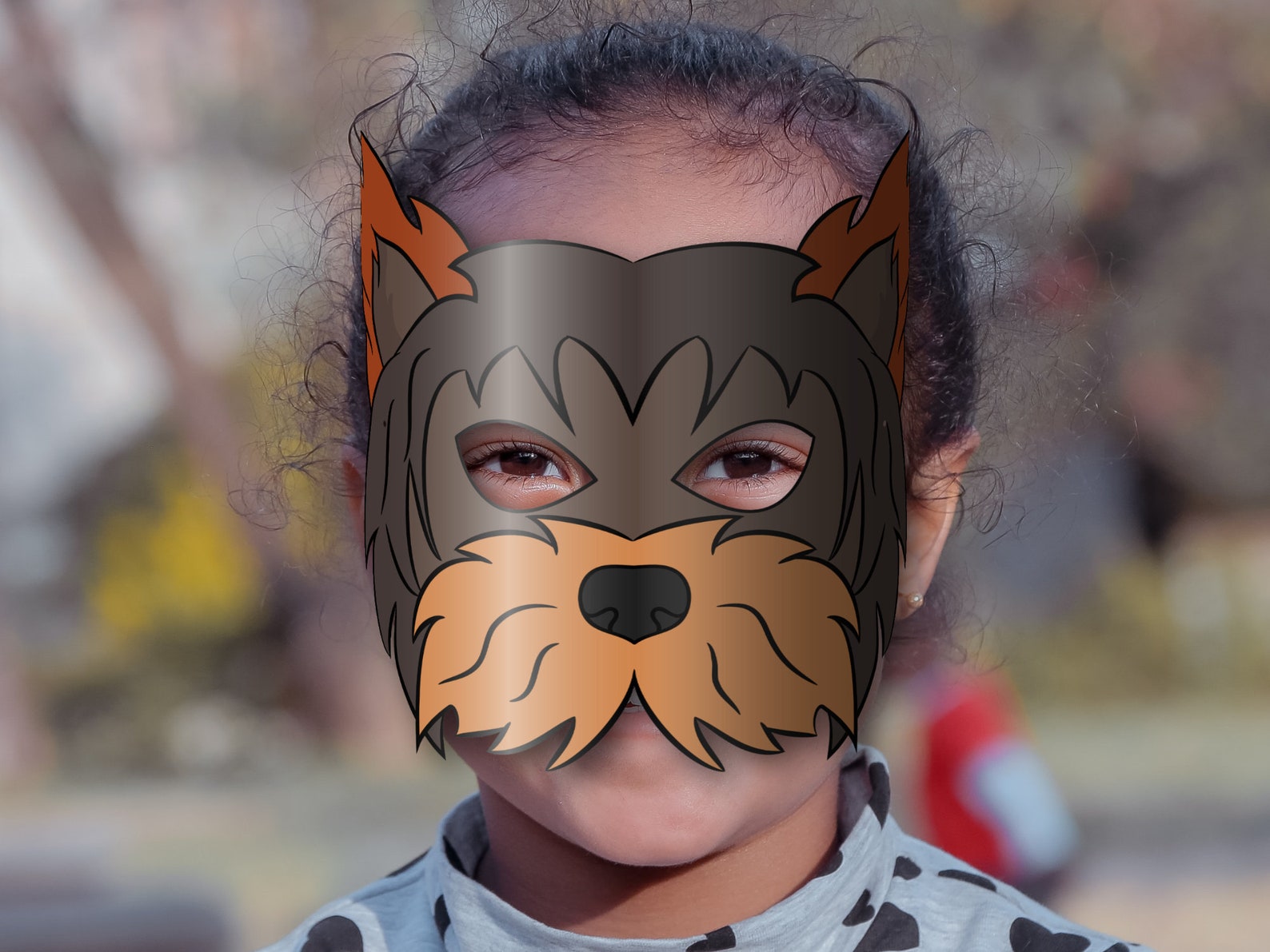 Dog Yorkshire Terrier Mask Printable Breed, Paper DIY for Kids and ...