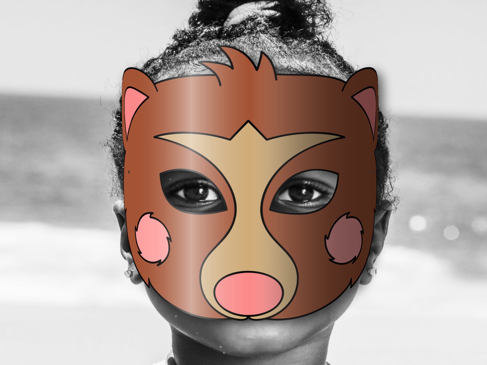 Bear-baby Mask Printable goldilocks and the Three Bears - Etsy