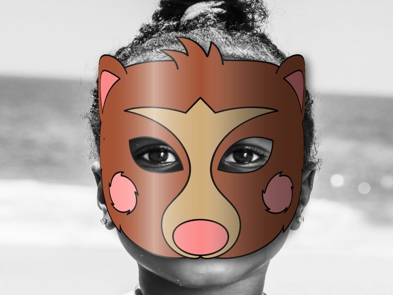 Bear-baby Mask Printable goldilocks and the Three Bears - Etsy