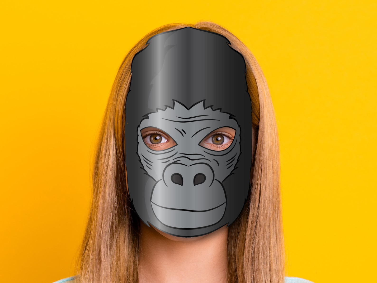 Gorilla Masks Printable Color Coloring, Paper DIY for Kids and Adults ...