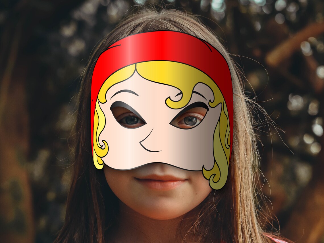 Little Red Riding Hood Mask Printable, Paper DIY for Kids and Adults ...