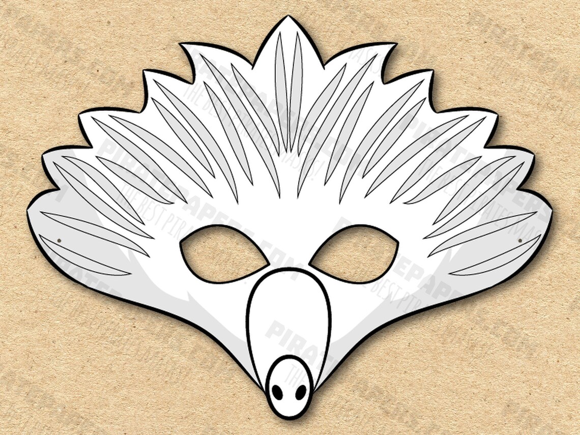 Australian Animals 2 Masks Printable Coloring, Kookaburra, Dingo ...