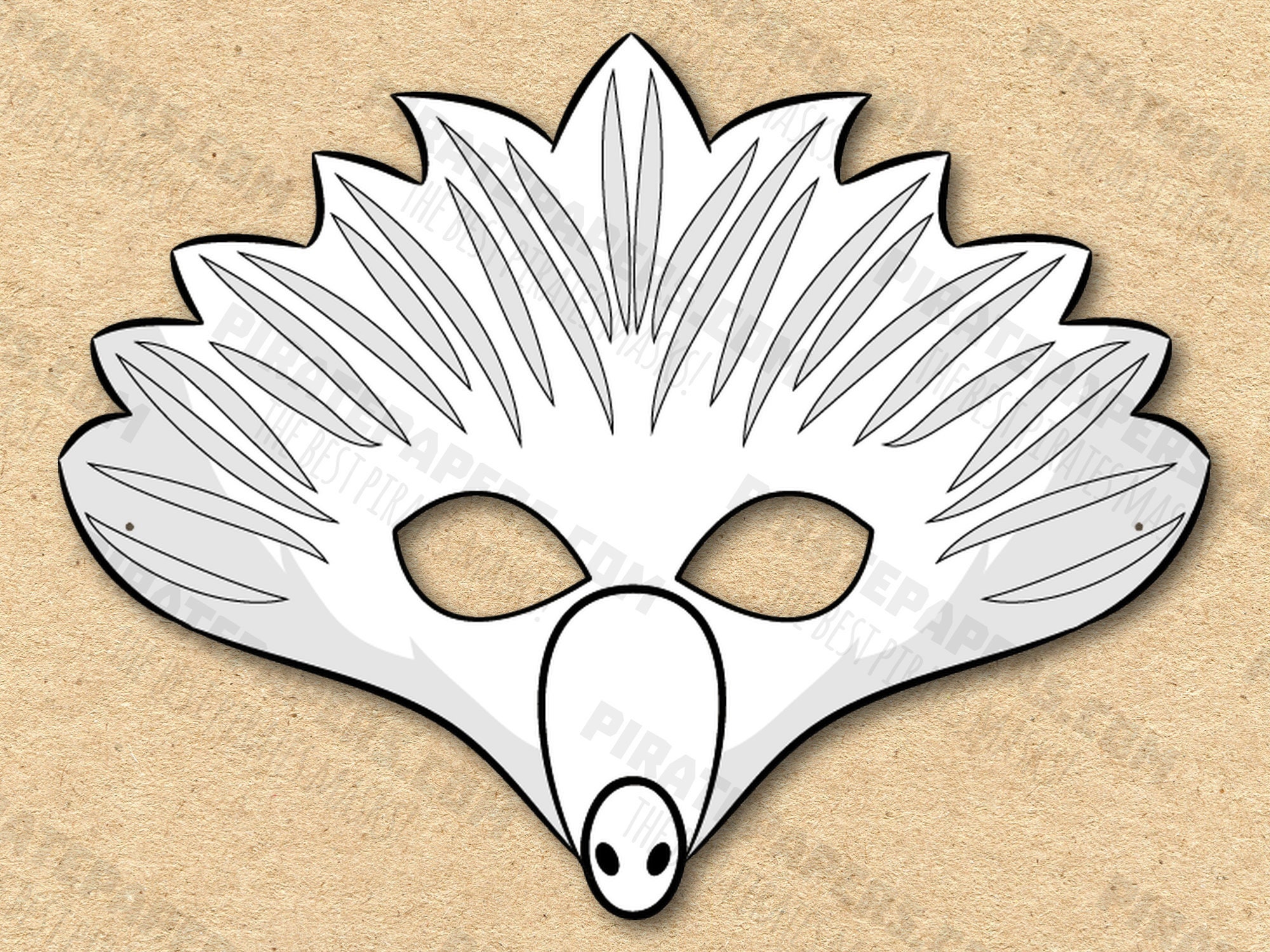 Australian Animals 2 Masks Printable Coloring, Kookaburra, Dingo ...