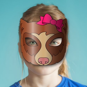 Bear-mother Mask Printable (goldilocks and the Three Bears), Paper DIY ...