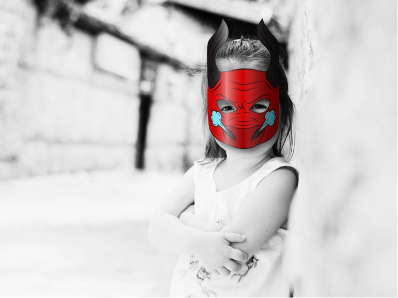 Minotaur Masks Printable Color Coloring Paper DIY for Kids - Etsy