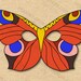 Butterfly Mask Printable Peacock, Paper DIY for Kids and Adults. PDF ...