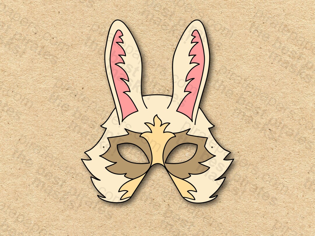Bunny Mask Printable Paper DIY for Kids and Adults. PDF - Etsy
