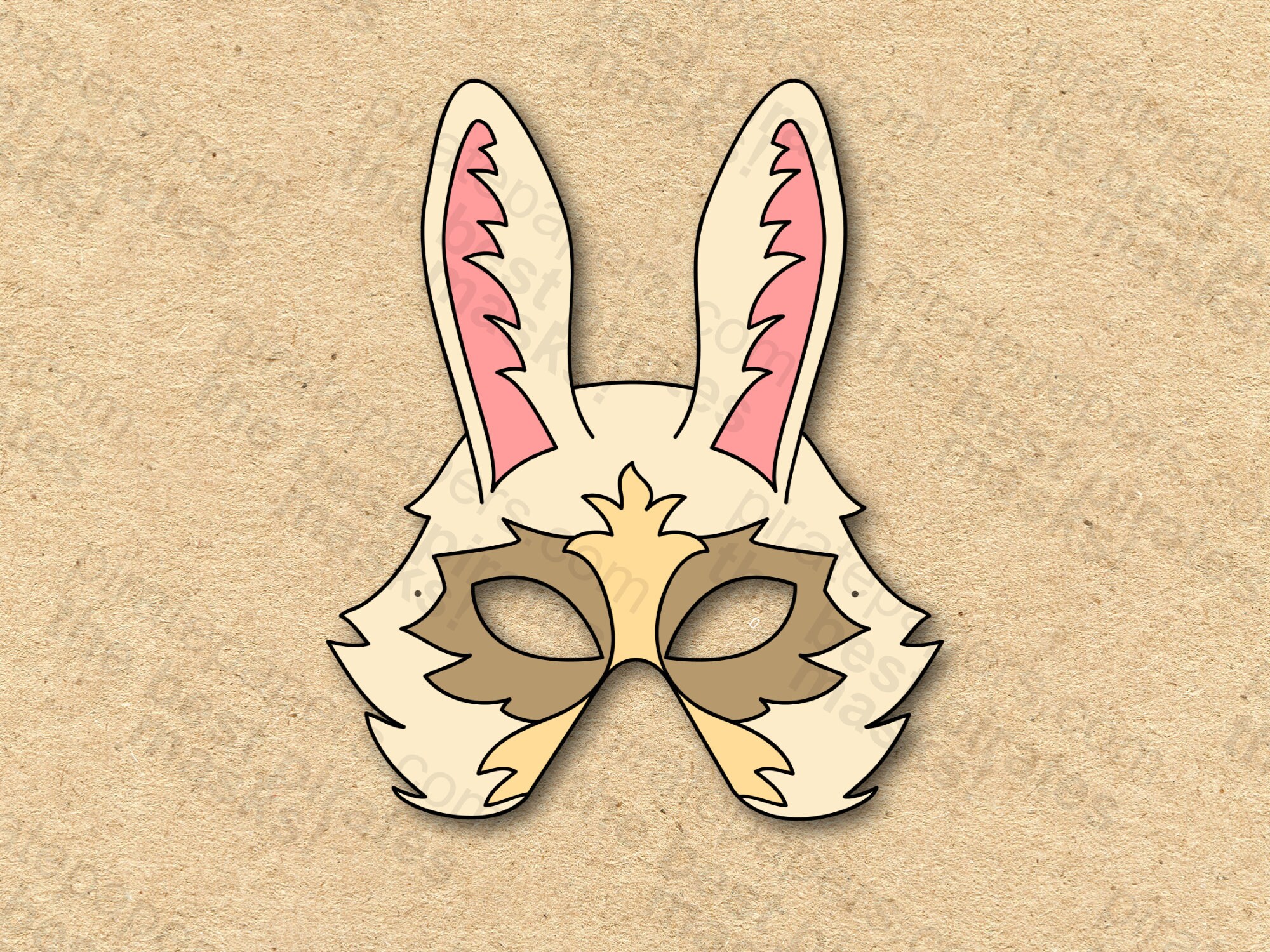 Bunny Mask Printable Paper DIY for Kids and Adults. PDF - Etsy Canada