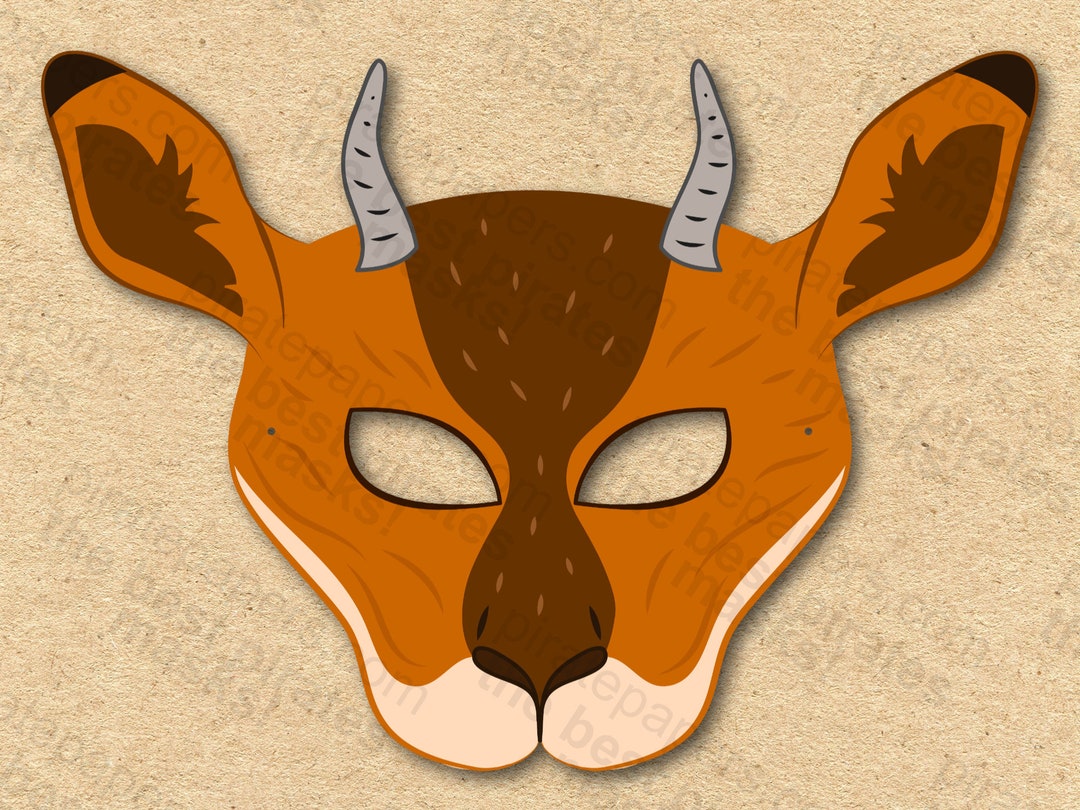 Antelope Mask Printable Paper DIY for Kids and Adults. PDF - Etsy