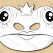 Fairy Tale Animals Masks Printable Coloring, Frog Princess, Dragon ...