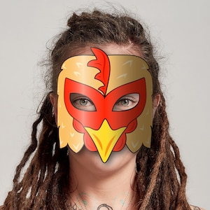 Chicken Mask Printable, Hen Mask, Paper DIY for Kids and Adults. PDF ...