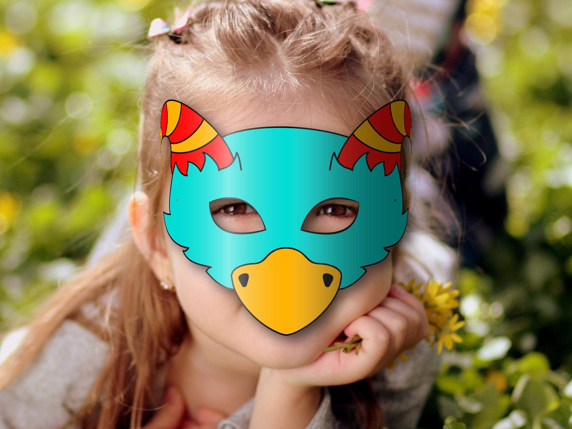 Monster Masks Printable, Paper DIY for Kids and Adults. PDF Template ...