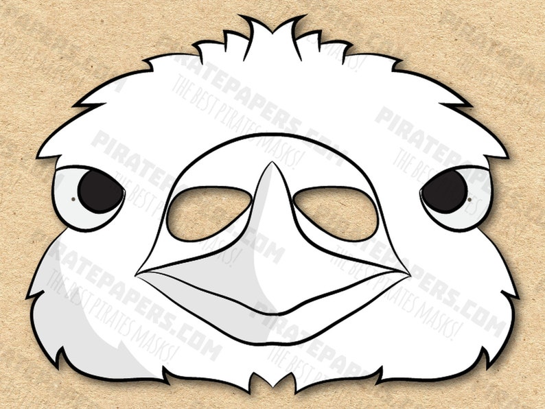 Australian Animals Masks Printable Coloring Kangaroo Koala - Etsy
