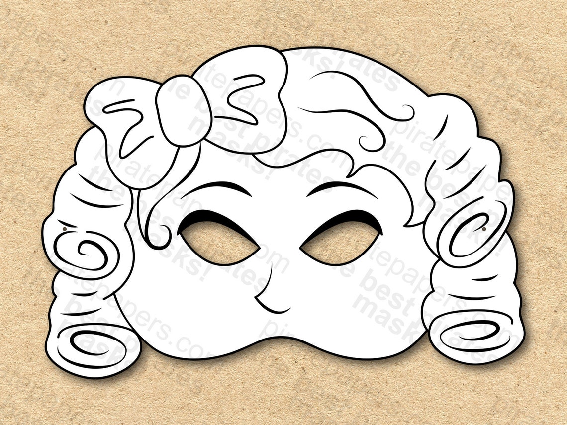 Goldilocks Mask Printable Coloring goldilocks and the Three - Etsy