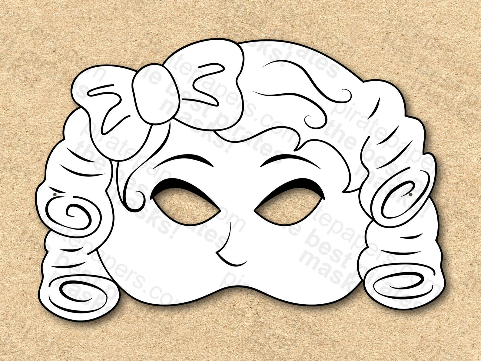 Goldilocks Mask Printable Coloring goldilocks and the Three - Etsy