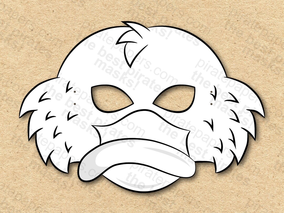 Goose Mask Printable Coloring Paper DIY for Kids and Adults. - Etsy