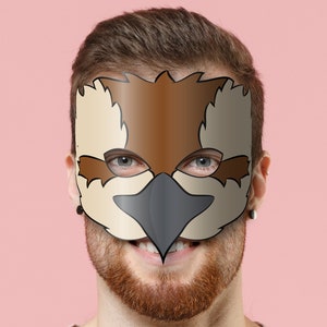 Bird Kookaburra Masks Printable Color + Coloring, Paper DIY for Kids ...