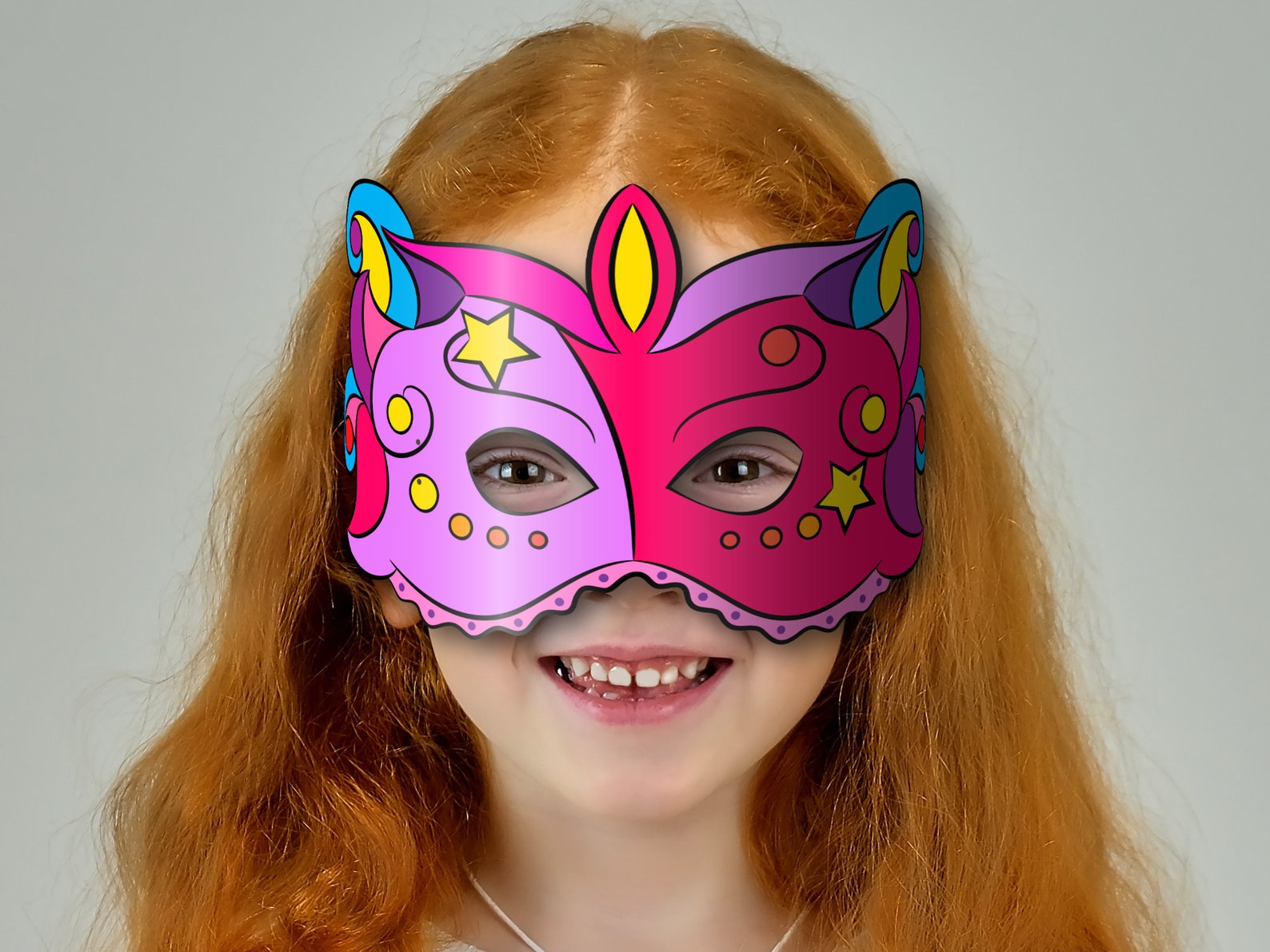 Fairy Mask Printable, Paper DIY for Kids and Adults. PDF Template ...