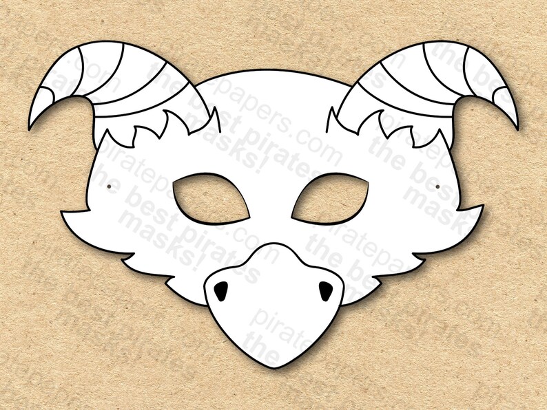 Monster Masks Printable Coloring Paper DIY for Kids and - Etsy