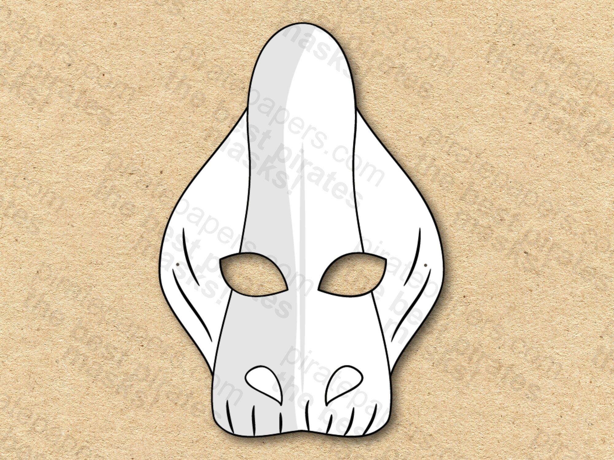 Dinosaur Parasaurolophus Mask Printable Coloring Paper DIY - Etsy UK