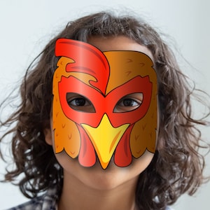 Rooster Mask Printable, Сoock, Сhicken, Paper DIY for Kids and Adults ...