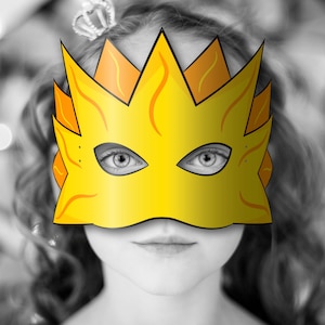 Sun Masks Printable Color Coloring Paper DIY for Kids and - Etsy