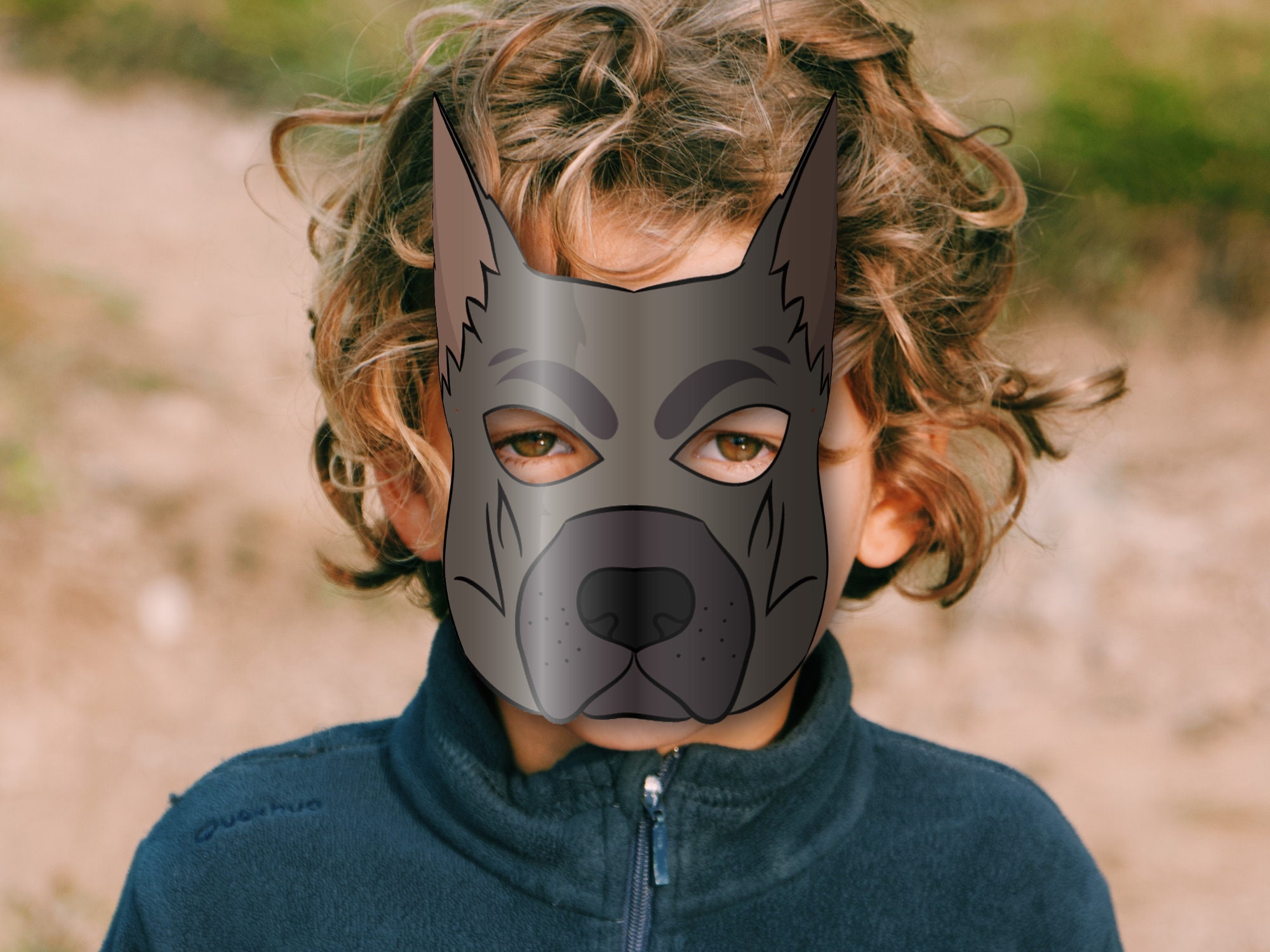 Dog German Shepherd Mask Printable Breed, Paper DIY for Kids and Adults ...