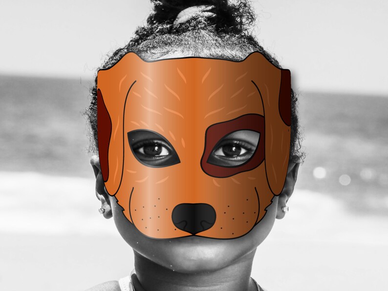 Dog Mask Printable Paper DIY for Kids and Adults. PDF - Etsy
