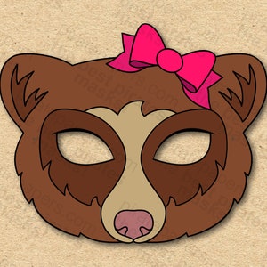 Bear-mother Mask Printable goldilocks and the Three Bears - Etsy