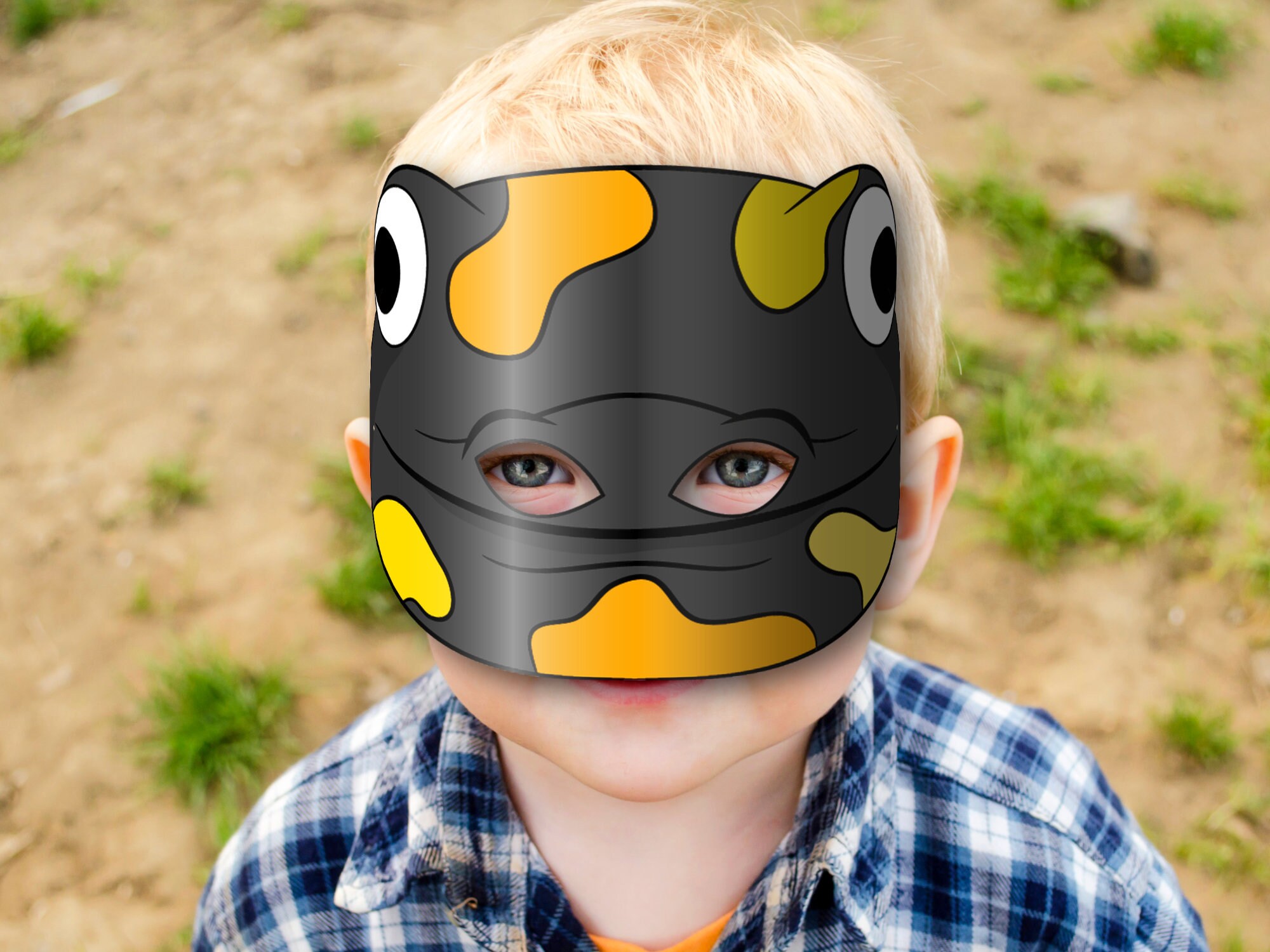 Salamander Mask Printable, Paper DIY for Kids and Adults. PDF Template ...