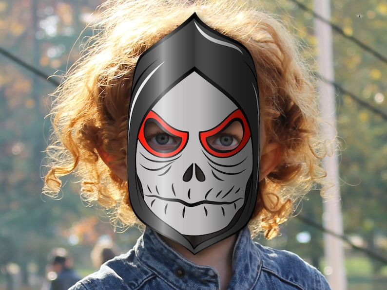 Grim Reaper death Mask Printable, Paper DIY for Kids and Adults. PDF ...