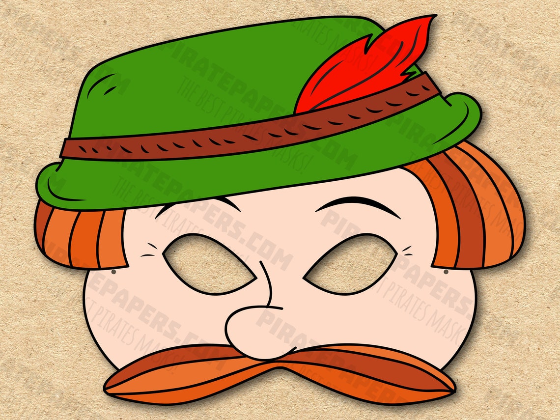 Woodcutter Mask Printable (little Red Riding Hood), Paper DIY for Kids ...