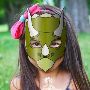 Dinosaurs Masks Printable, Velociraptor, T-rex, Triceratops ...