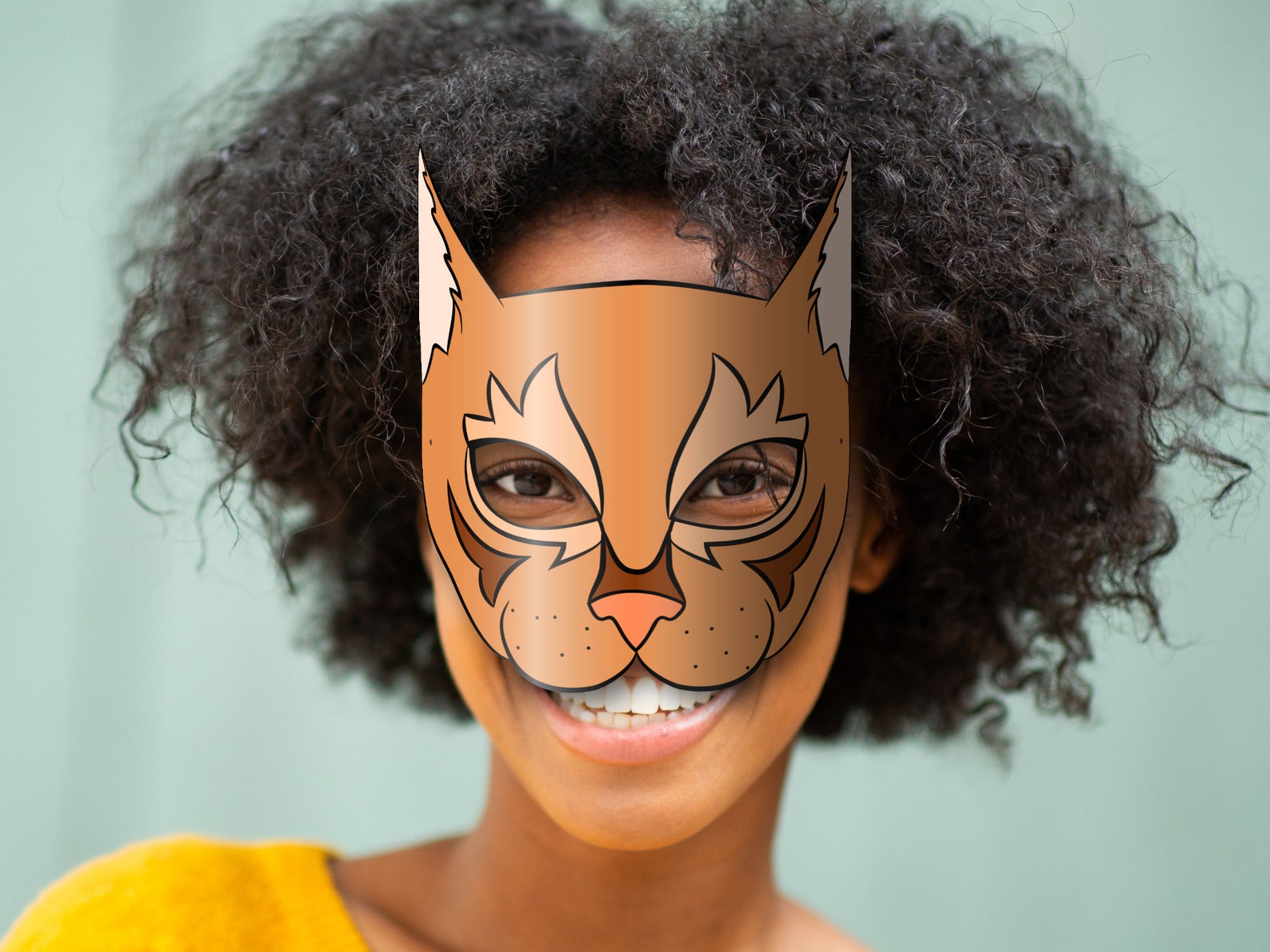 Cat Abyssinian Mask Printable Breed, Paper DIY for Kids and Adults. PDF ...