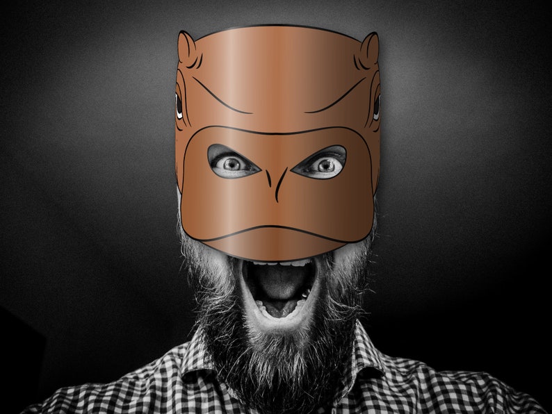 Hippo Mask Printable Paper DIY for Kids and Adults. PDF - Etsy