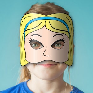 Alice Mask Printable (alice in Wonderland), Paper DIY for Kids and ...