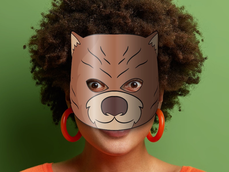 Wombat Mask Printable, Paper DIY for Kids and Adults. PDF Template ...