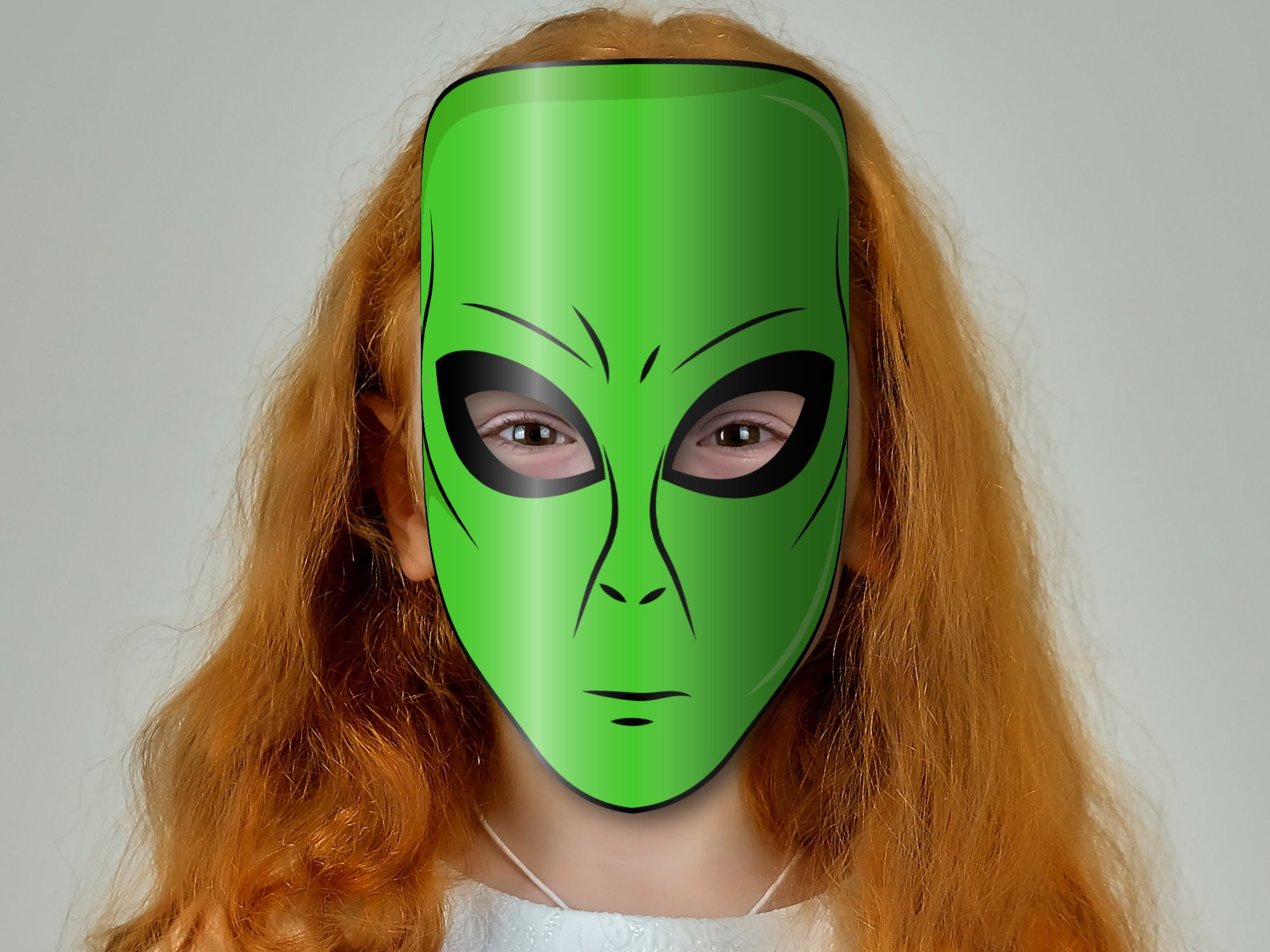 Alien Mask Printable, Paper DIY for Kids and Adults. PDF Template ...