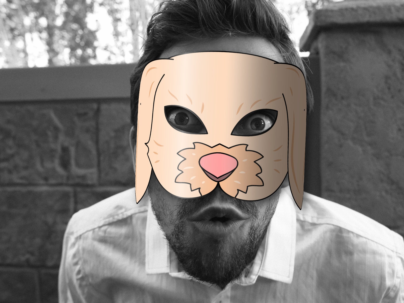 Rabbit Mask Printable Paper DIY for Kids and Adults. PDF - Etsy