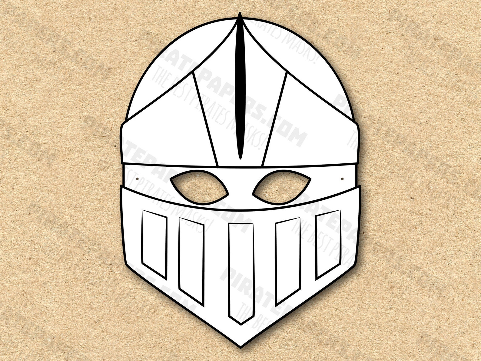 Knight Masks Printable Color Coloring, Paper DIY for Kids and Adults ...