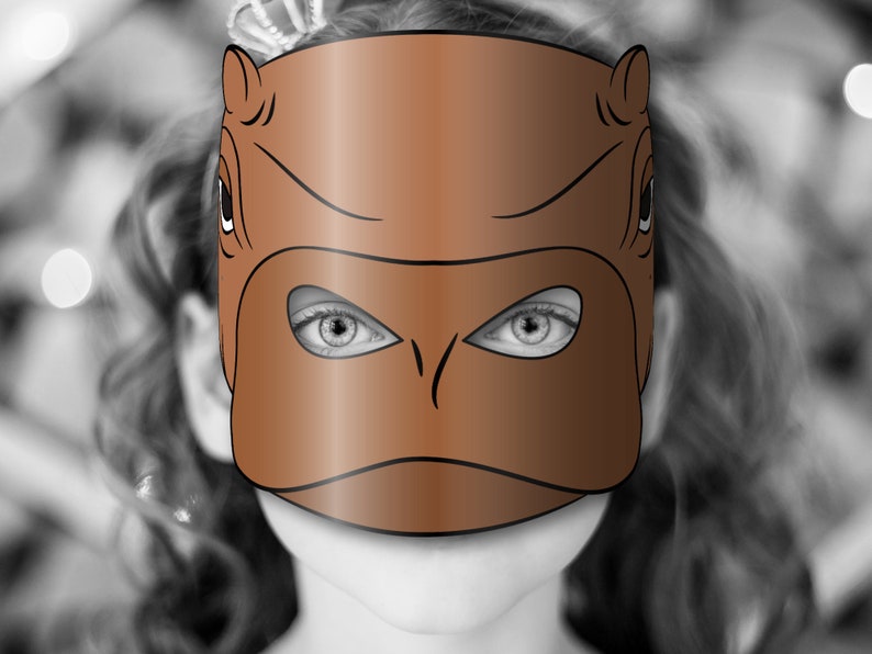 Hippo Mask Printable Paper DIY for Kids and Adults. PDF - Etsy