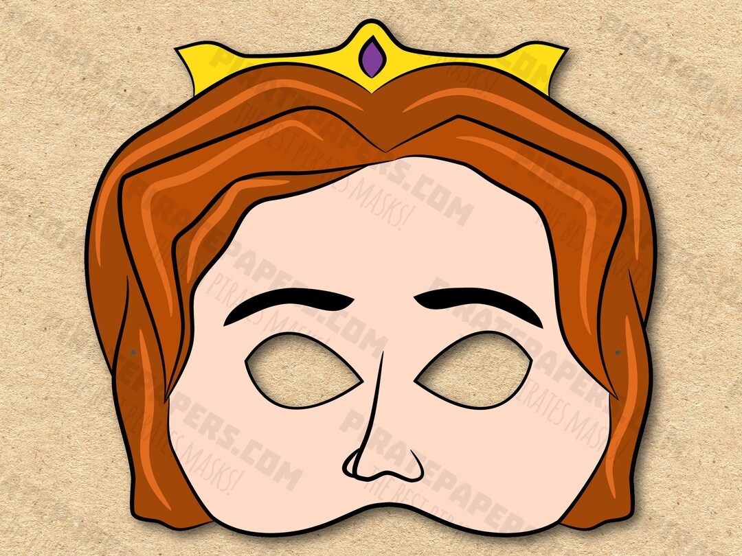 Prince Mask Printable, Paper DIY for Kids and Adults. PDF Template ...