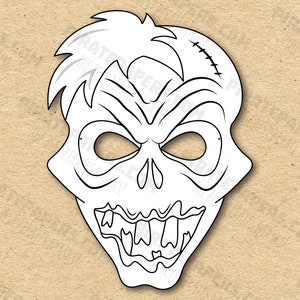 Evil Masks Printable Color + Coloring, Paper DIY for Kids and Adults ...
