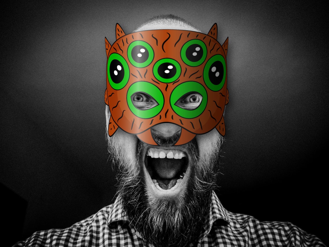 Spider Mask Printable Paper DIY for Kids and Adults. PDF - Etsy