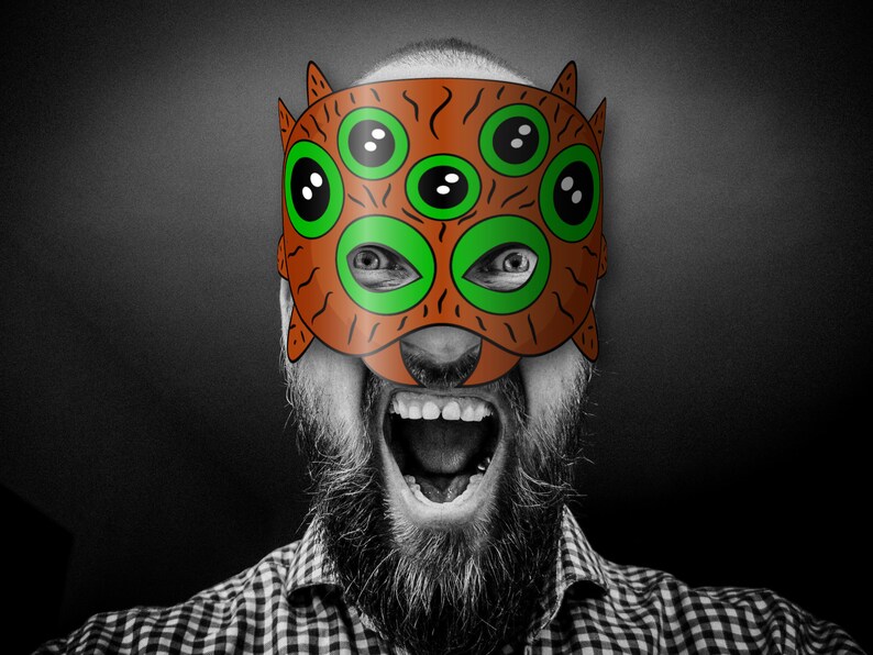 Spider Mask Printable Paper DIY for Kids and Adults. PDF - Etsy