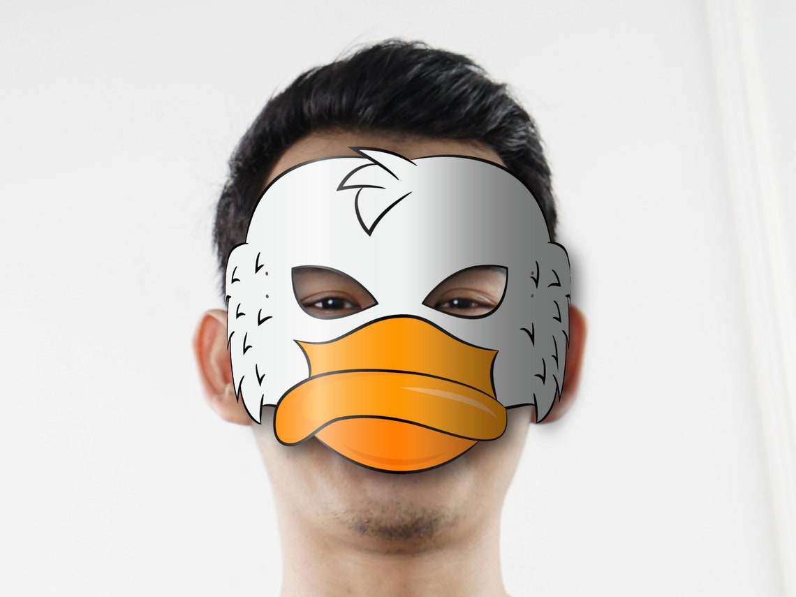 Goose Mask Printable, Paper DIY for Kids and Adults. PDF Template ...