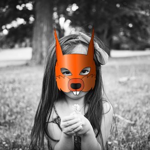 Squirrel Mask Printable Paper DIY for Kids and Adults. PDF - Etsy